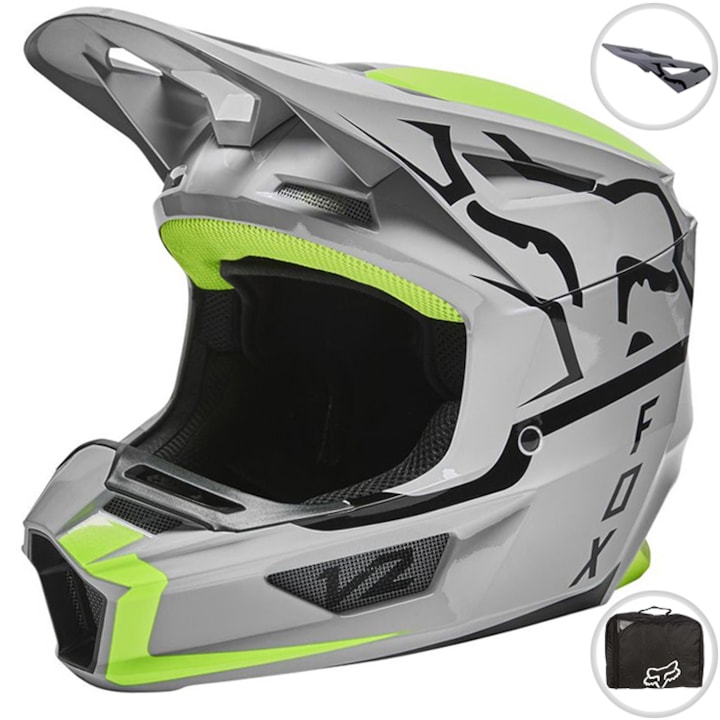 Capacete Fox V2 Merz Cinza